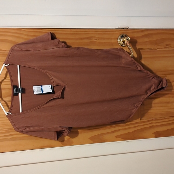 just polly | Tops | Plus Size Just Polly Bodysuit Taupe | Poshmark